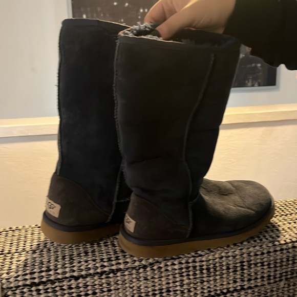 UGG | Shoes | Ugg Tall Navy Blue Boots Used W7 Size Classic | Poshmark